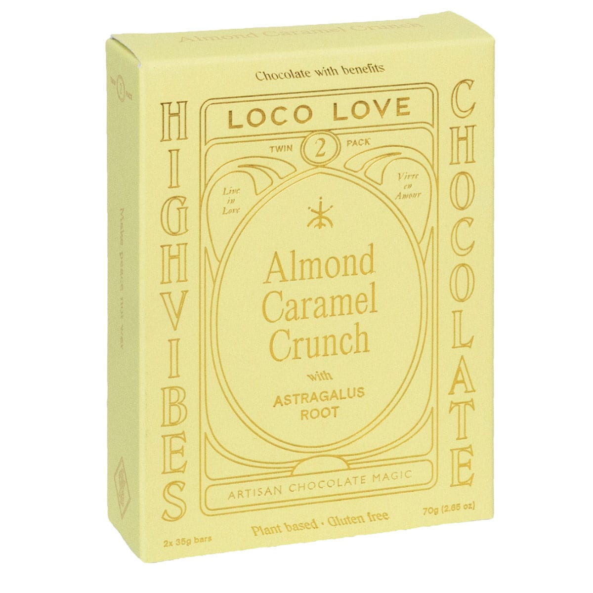Loco Love Twin Almond Caramel Crunch Chocolate Bar 70g | Healthylife