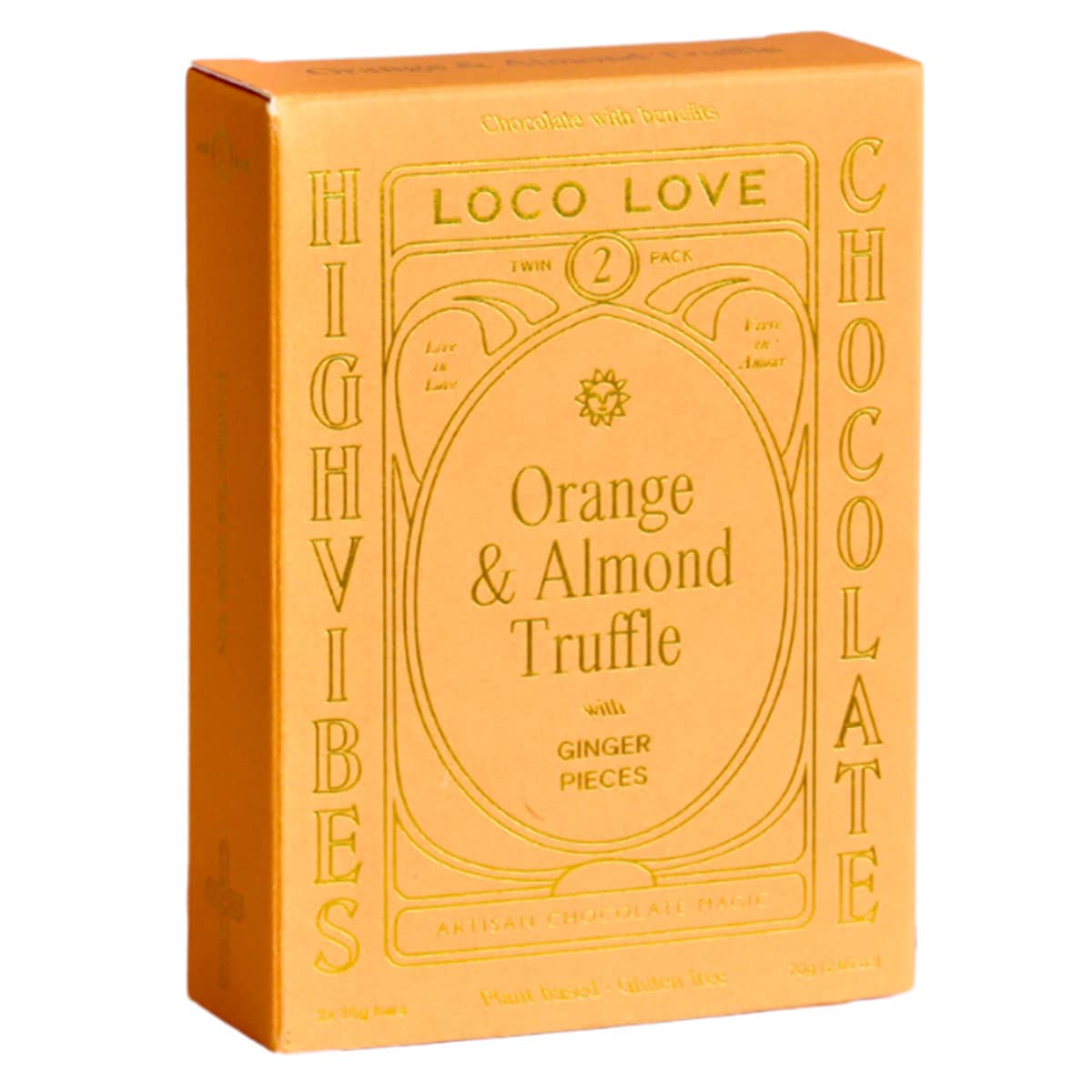 Loco Love Twin Orange & Hazelnut Truffle Chocolate Bar 70g | Healthylife