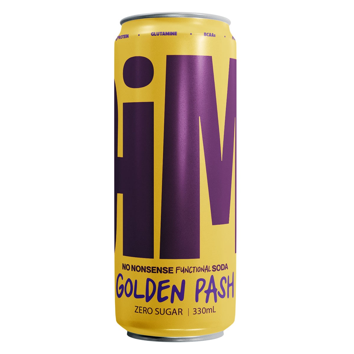 JiM Protein + Prebiotic Functional Soda No Sugar Golden Pash 330ml ...