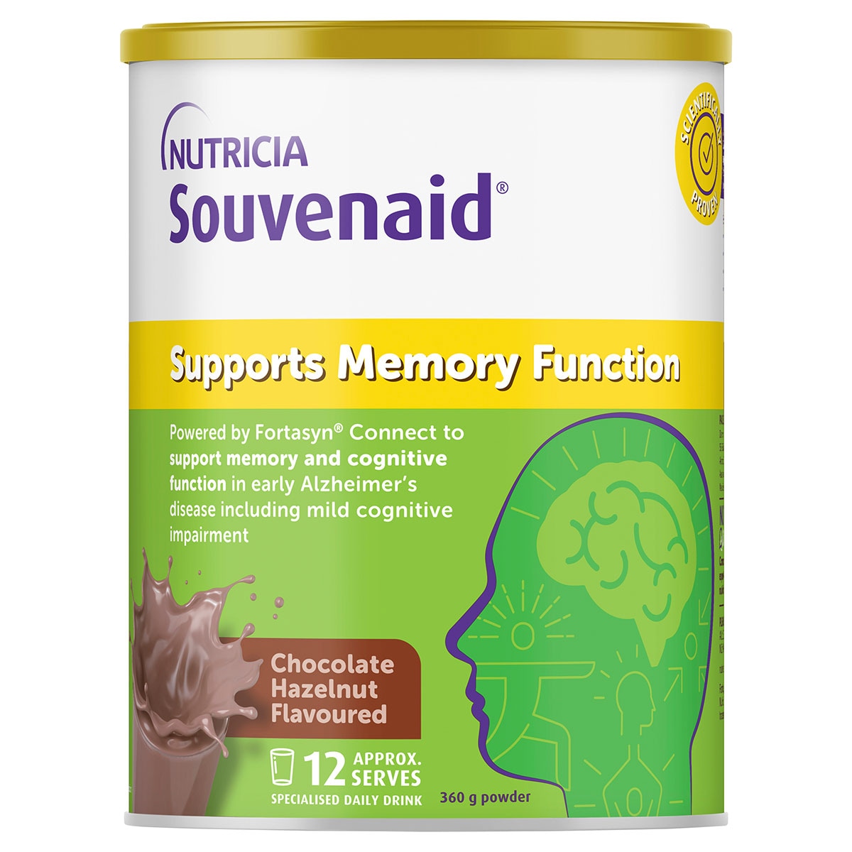Souvenaid Memory Support Drink Choc Hazelnut 360g Powder | Healthylife