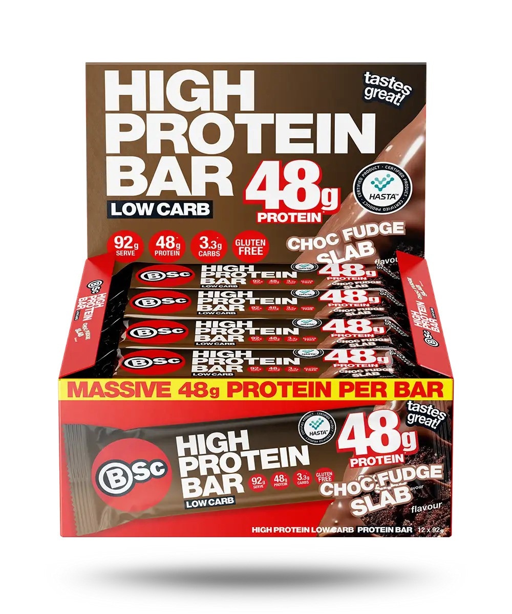 BSc High Protein Low Carb Bar Choc Fudge Box 12 x 92g | Healthylife
