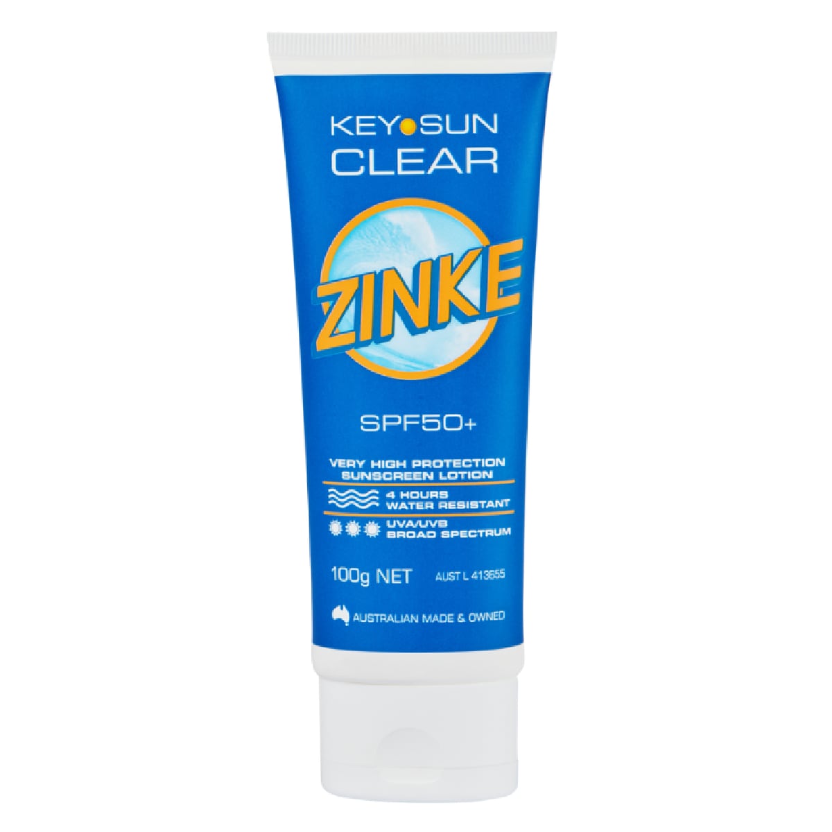 Key Sun Zinke Clear Zinke SPF 50+ 100g | Healthylife