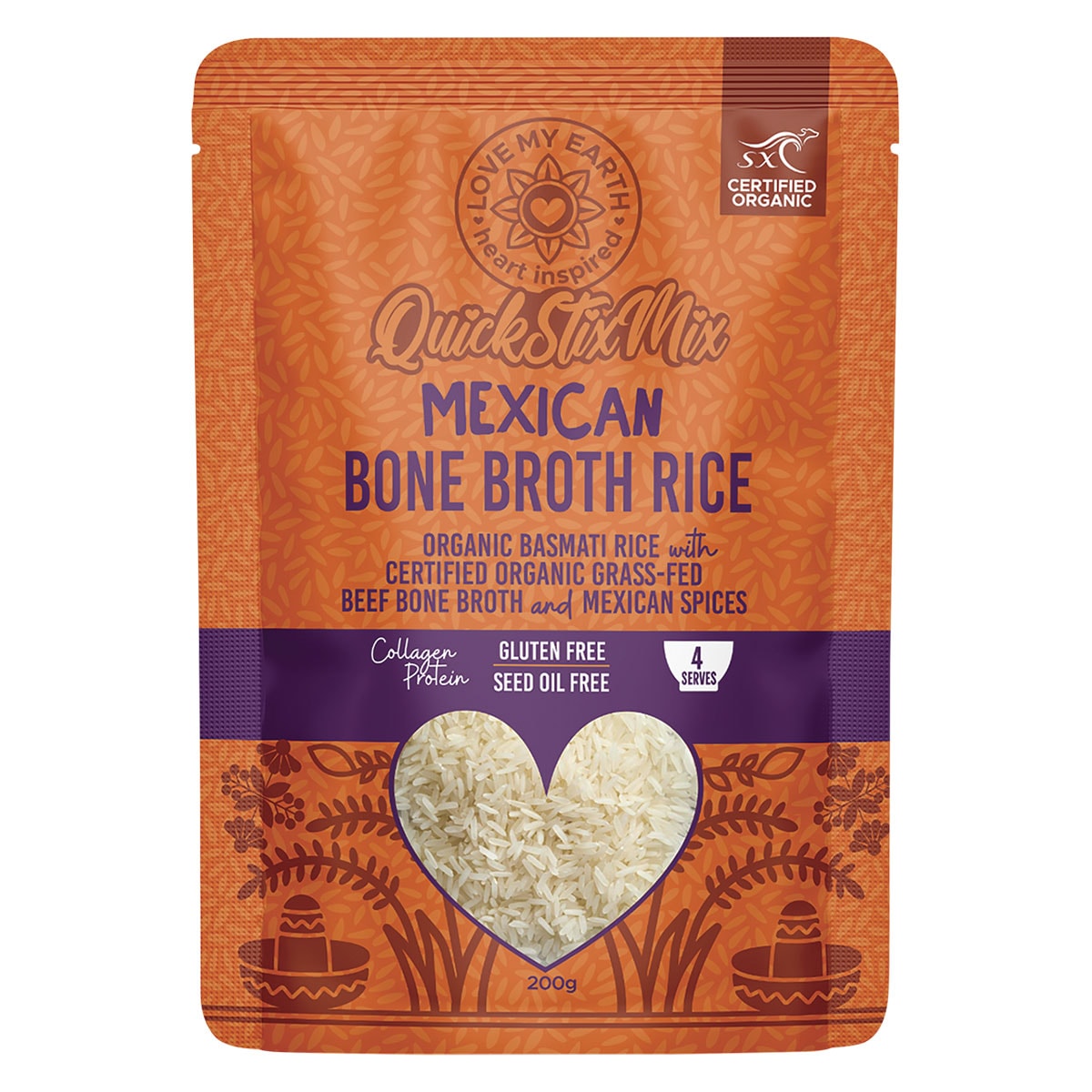 Quick Stix Mix Organic Bone Broth Rice Mexican 200g | Healthylife