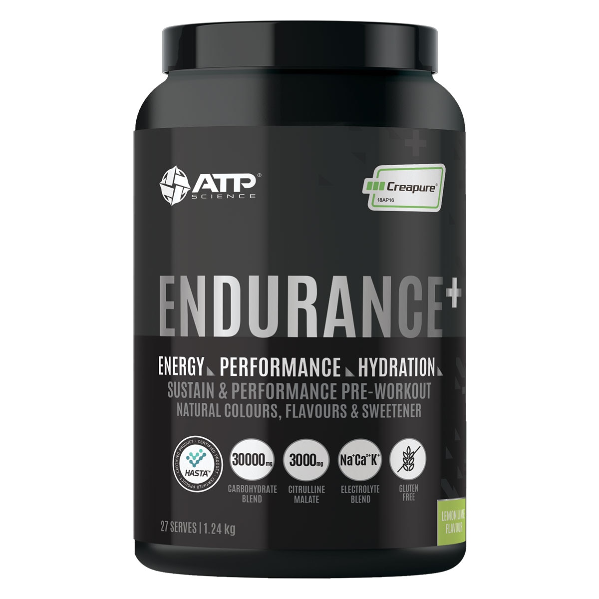 ATP Science Endurance Plus Pre-Workout Powder Lemon Lime 1.24kg ...