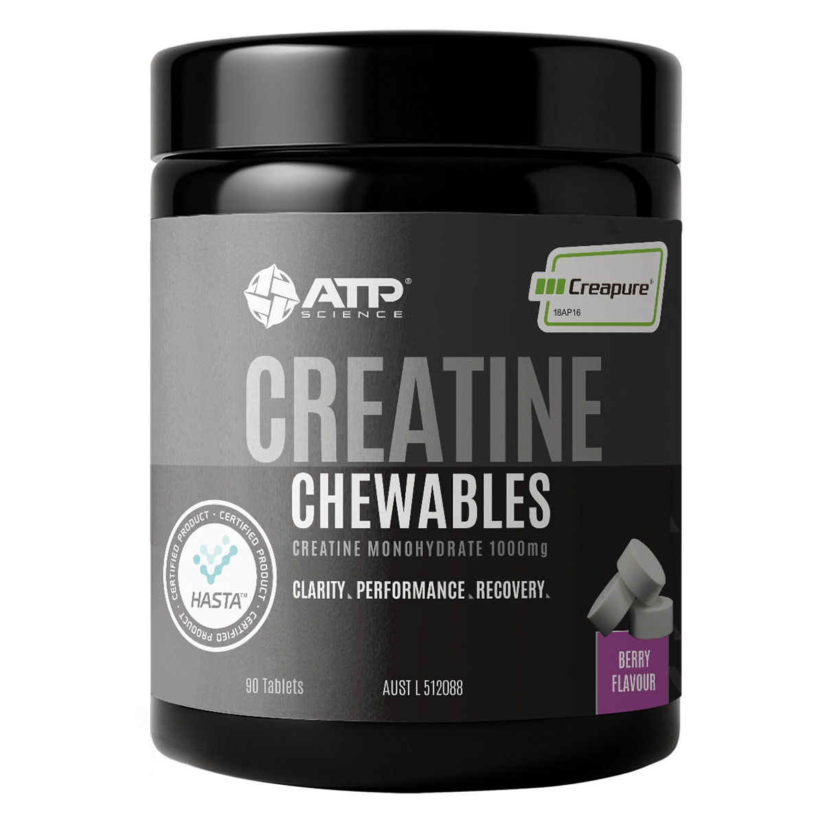 ATP Science Creatine Chewables Raspberry 90 Tablets | Healthylife