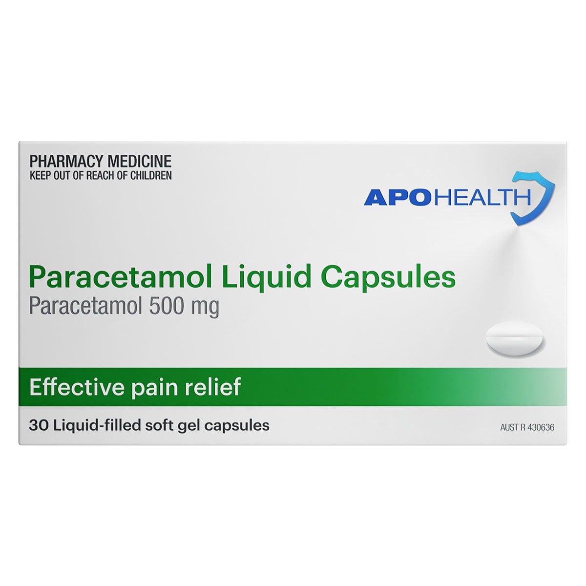 APOHEALTH Paracetamol 30 Liquid Capsules | Healthylife