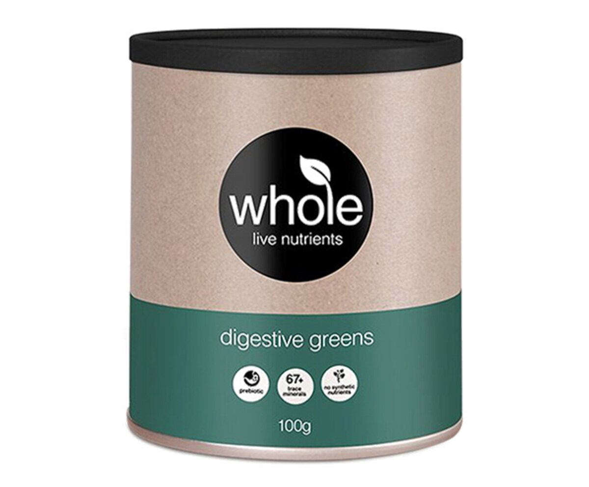 Whole Live Nutrients Digestive Greens Apple, Vanilla & Mint 100G ...