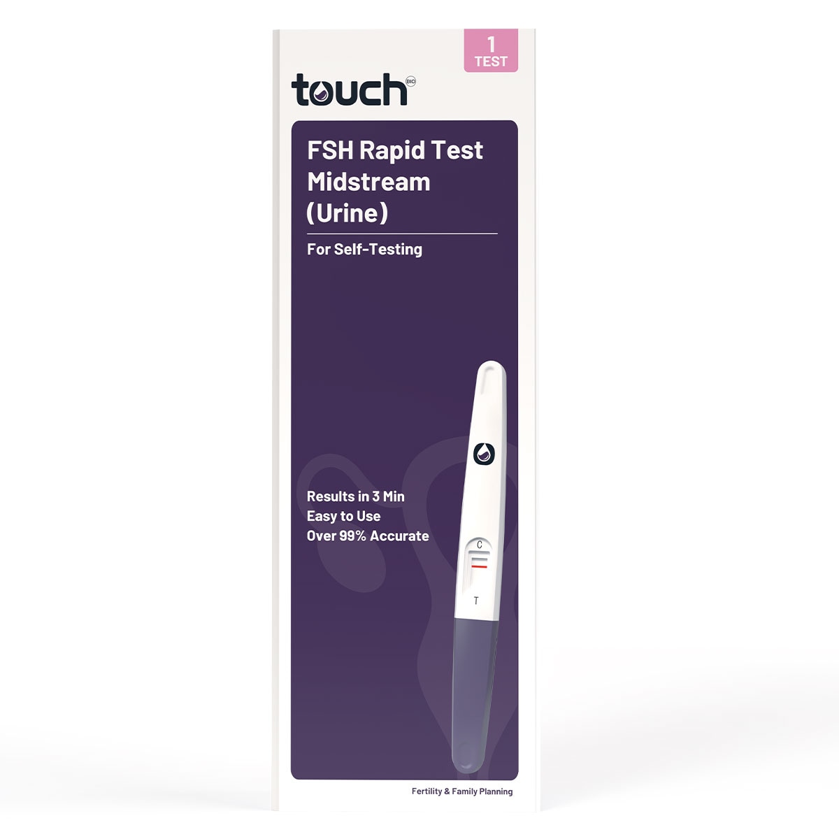 TouchBio FSH Rapid Test Midstream (Urine) - 1 Pack | Healthylife
