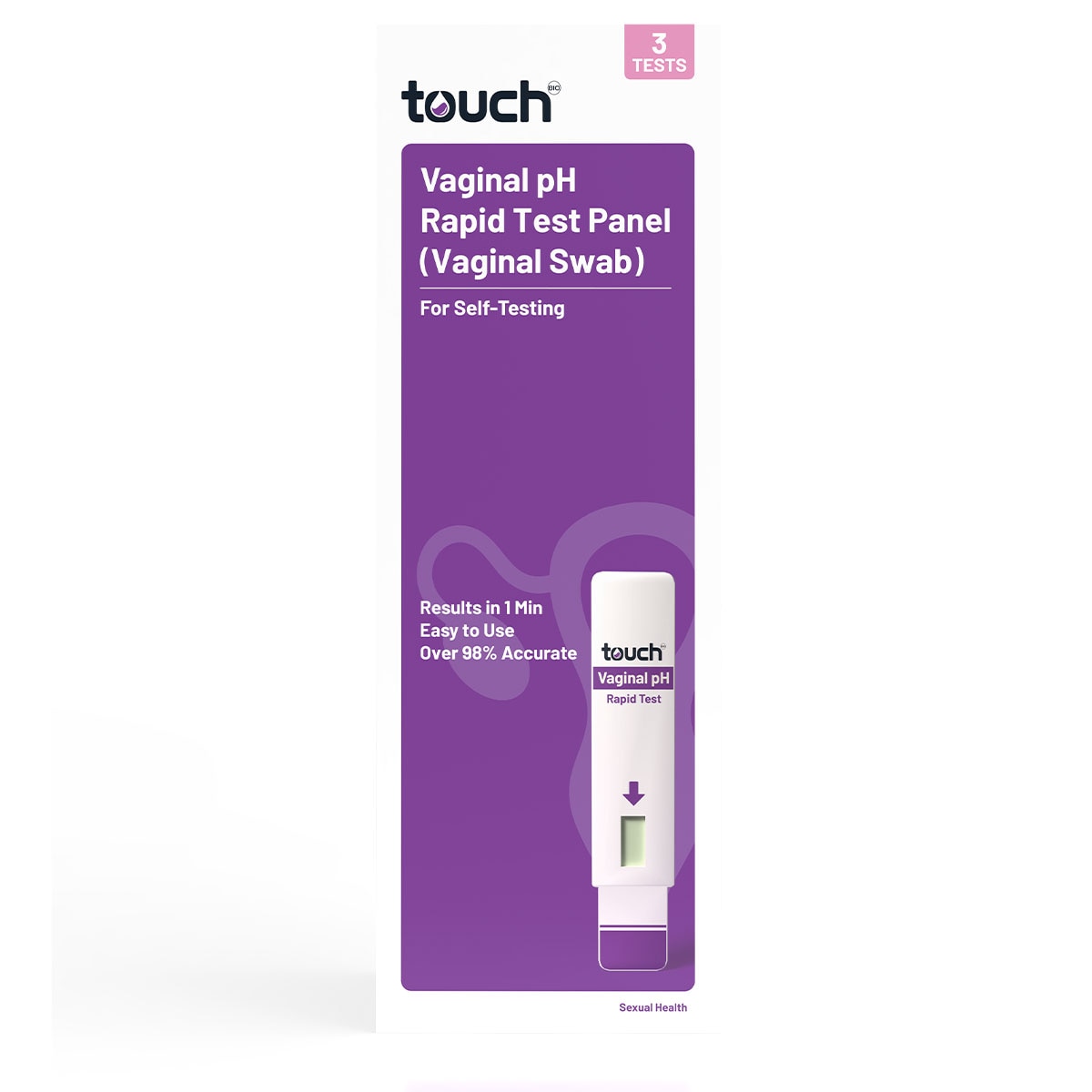 TouchBio Vaginal pH Rapid Test Panel (Vaginal Swab) - 1 Pack | Healthylife