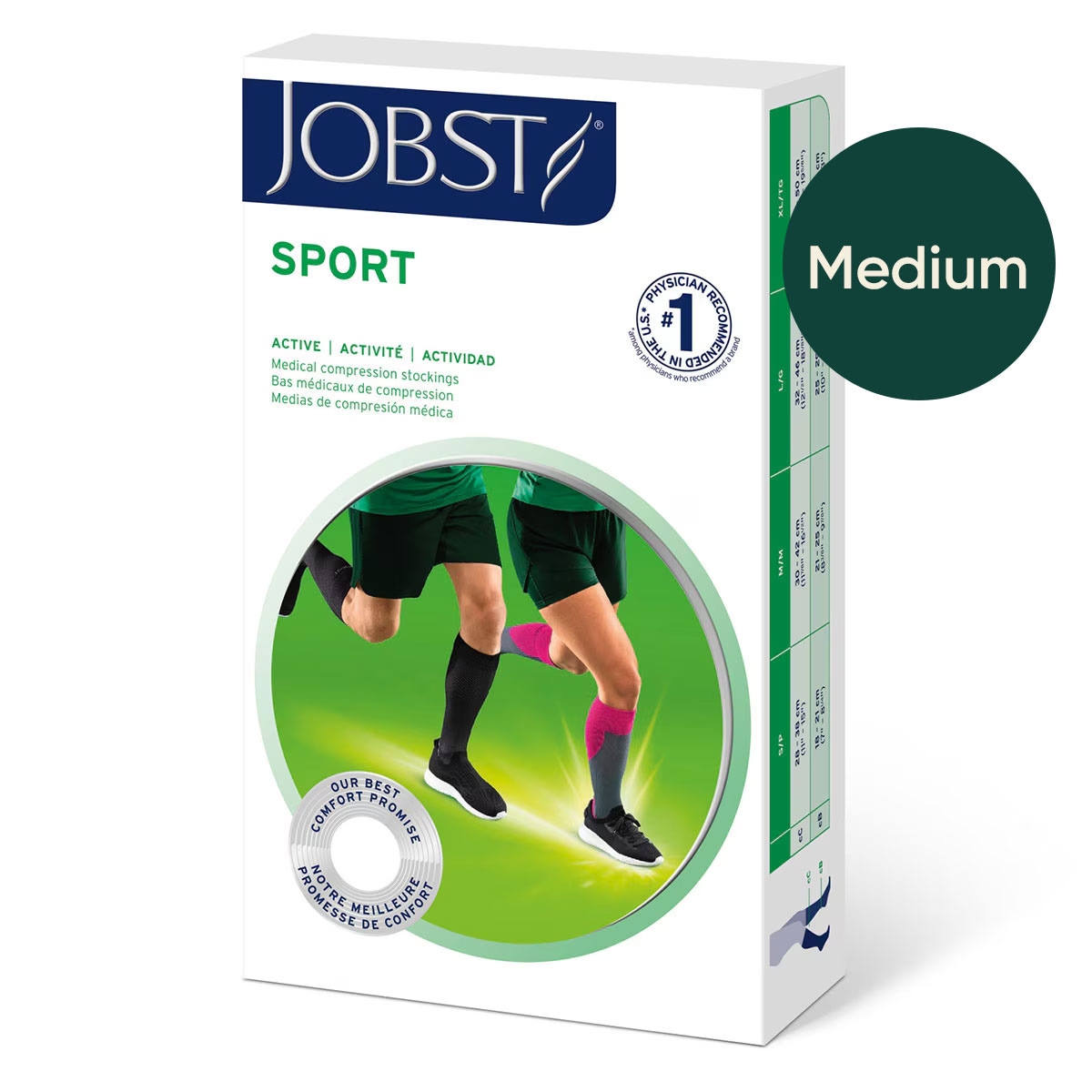 Jobst Sport Compression Socks Unisex 15-20 mmHg Pink M | Healthylife