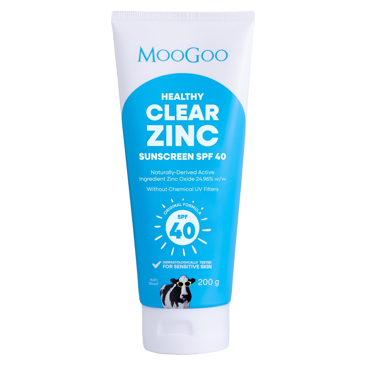 MooGoo Clear Zinc Sunscreen SPF40 200g | Healthylife