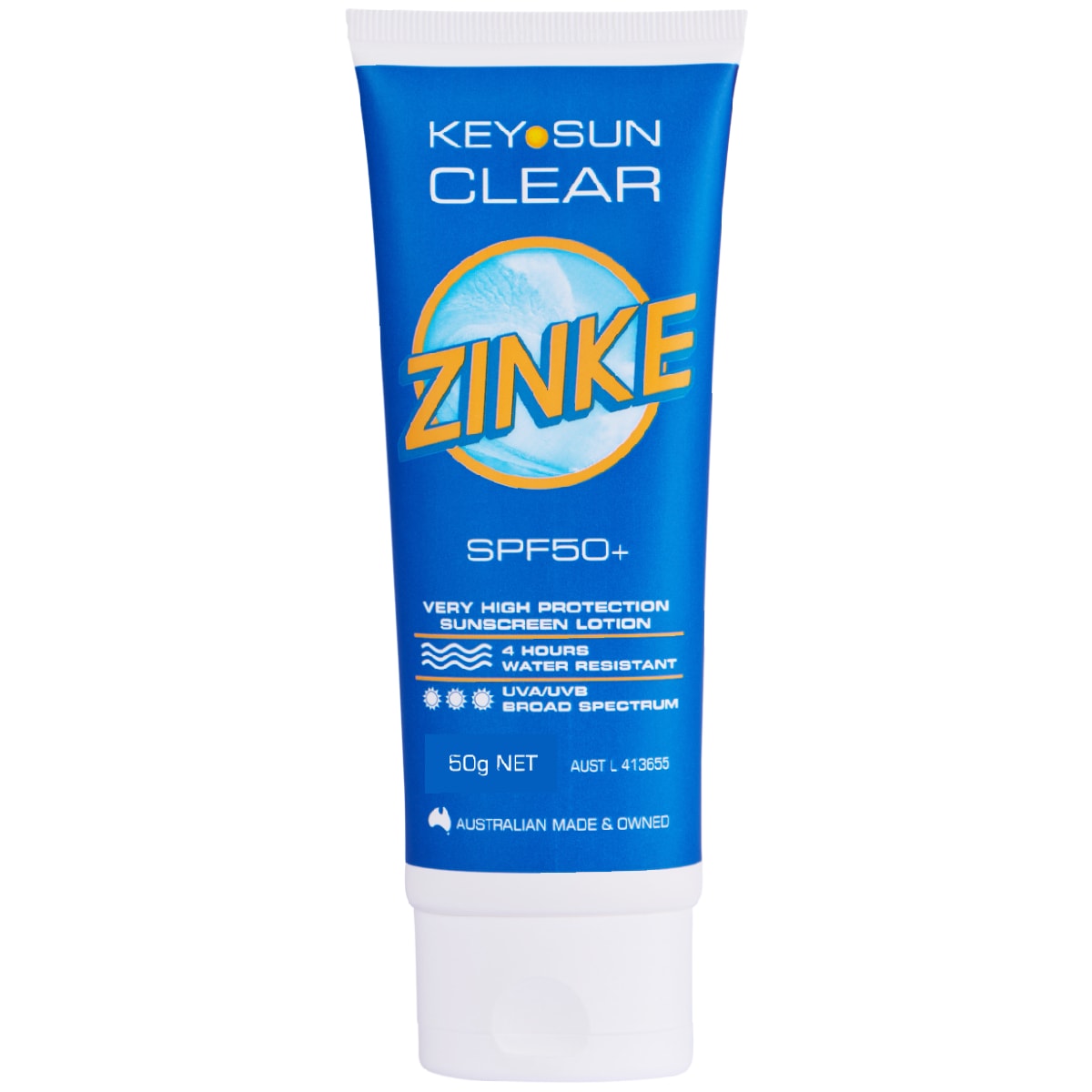 Key Sun Zinke Clear Zinke SPF 50+ 50g | Healthylife