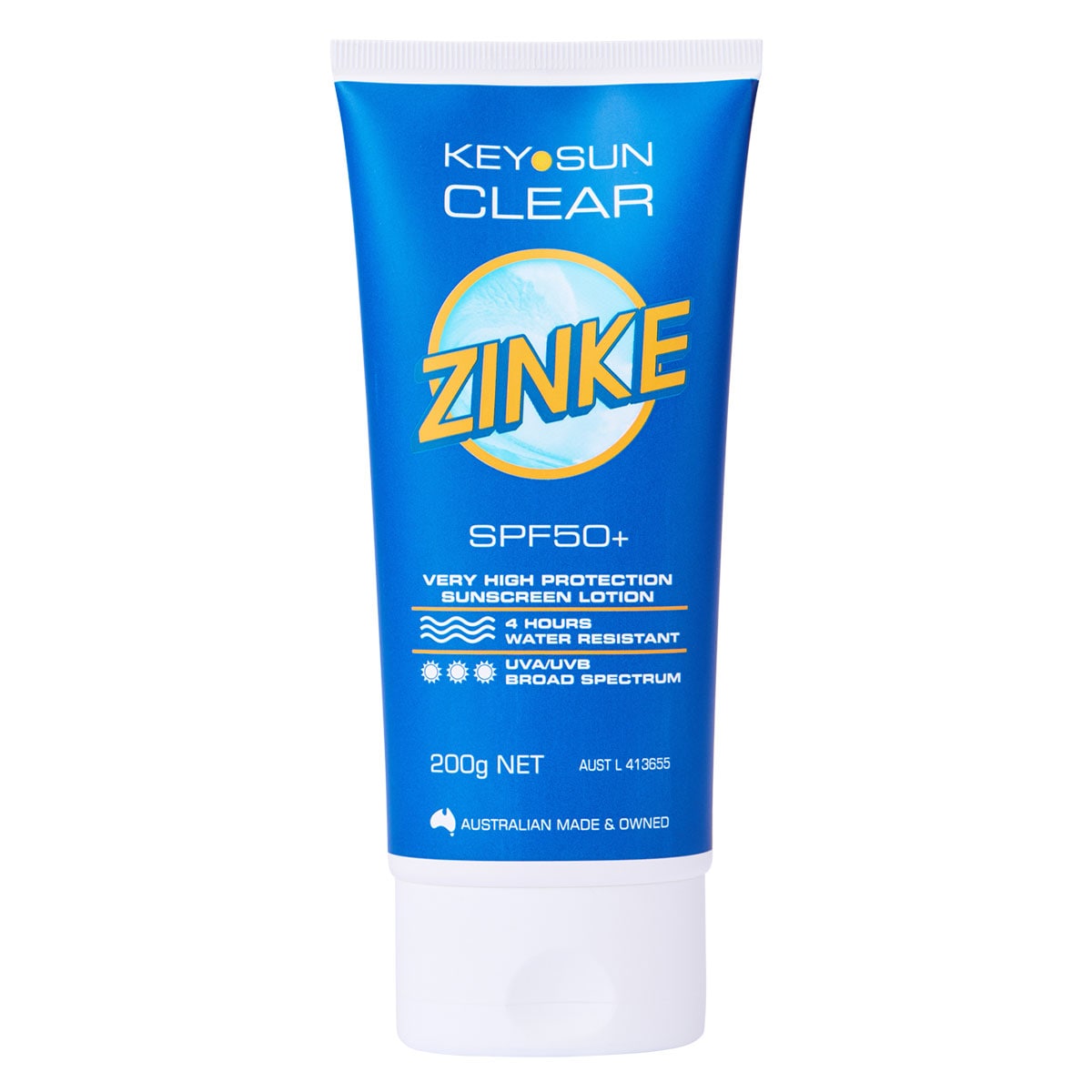 Key Sun Zinke Clear Zinke SPF 50+ 200g | Healthylife