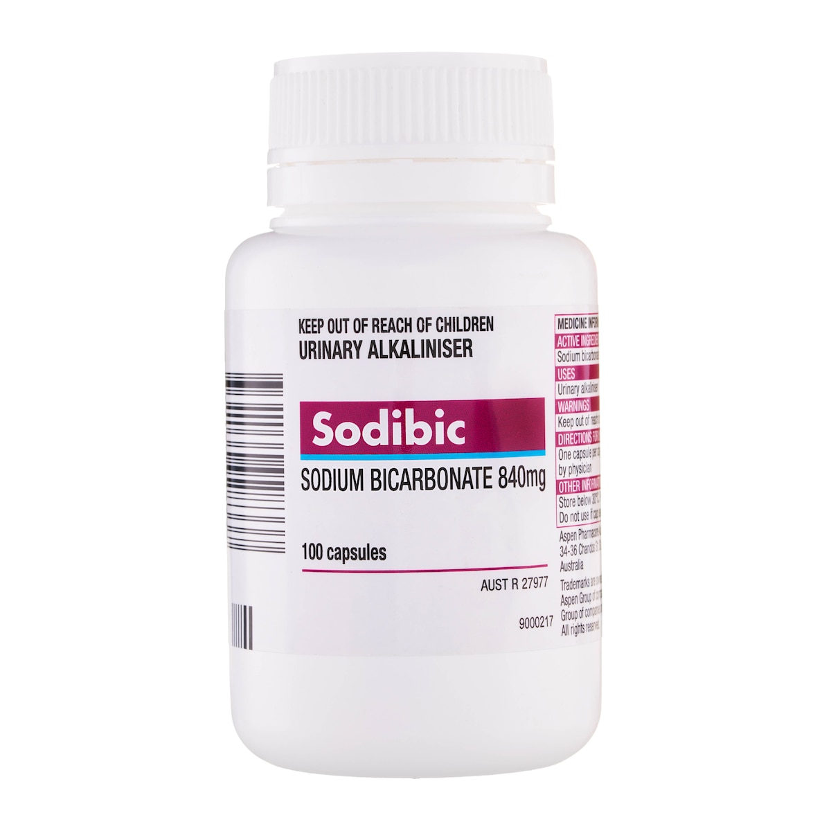 Sodibic Sodium Bicarbonate 840mg 100 Capsules | Healthylife