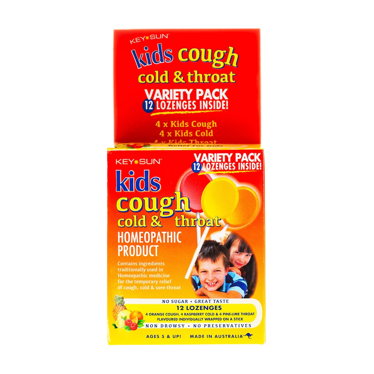 Key Sun Kids Cough Cold & Throat Lozenges Variety Pack 12 Pack ...