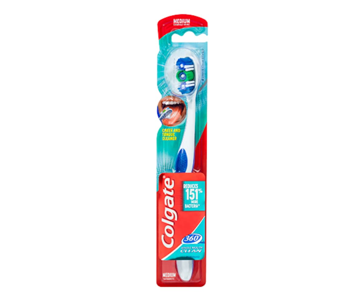 Colgate 360 Whole Mouth Clean Compact Head Toothbrush Medium 1 Pack ...