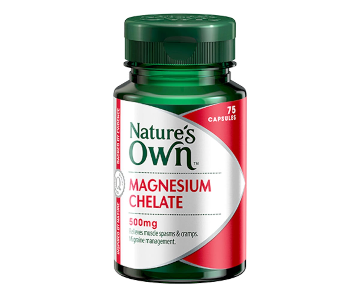 Natures Own Magnesium Chelate 500mg 75 Capsules | Healthylife