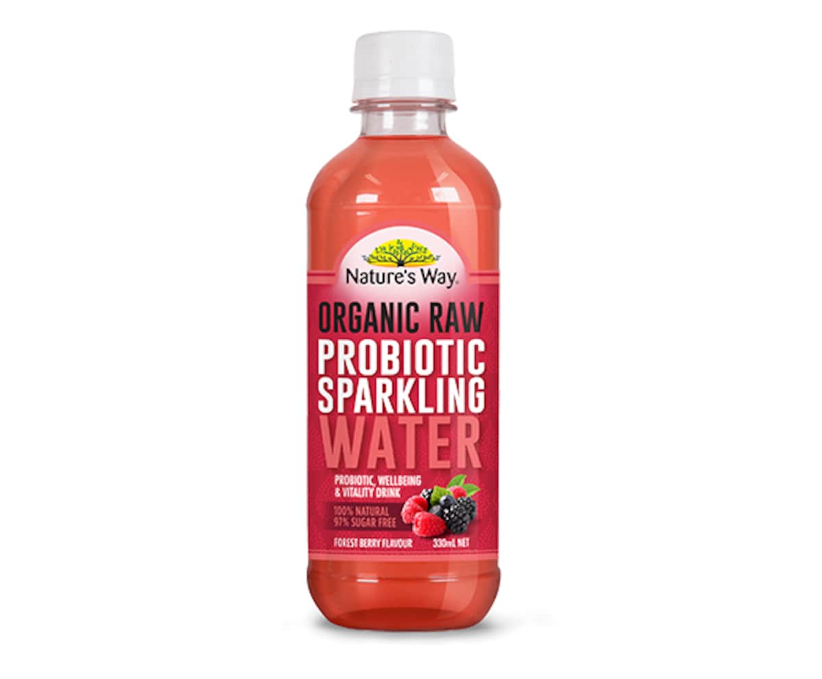 Natures Way Organic Raw Probiotic Sparkling Water Berry 330ml | Healthylife