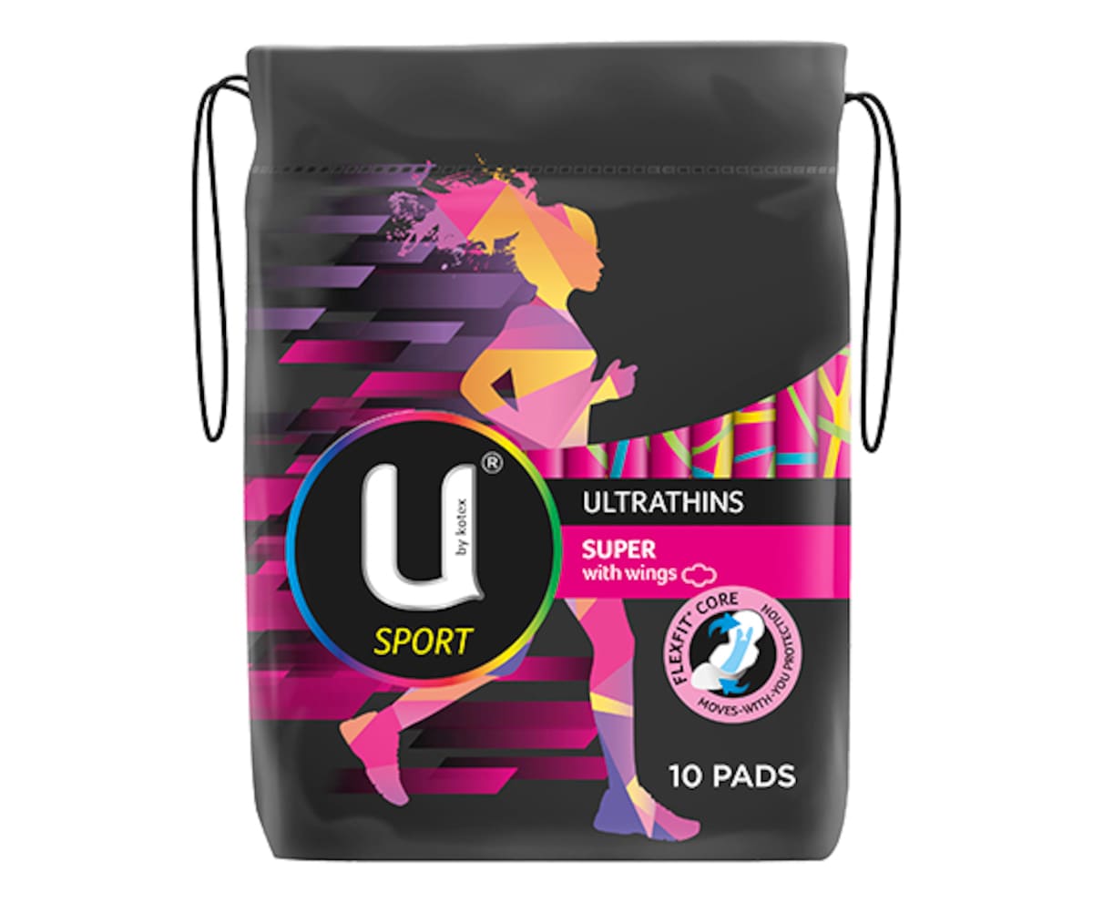U By Kotex Sport Ultrathins Super Wing Pads 10 Pack | Healthylife