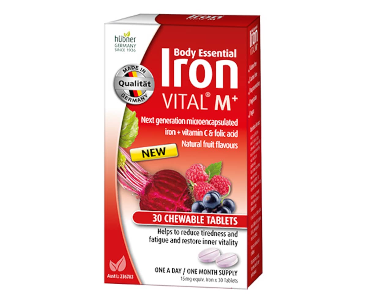 Body Essentials Iron Vital M+ 30 Chewable Tablets | Healthylife