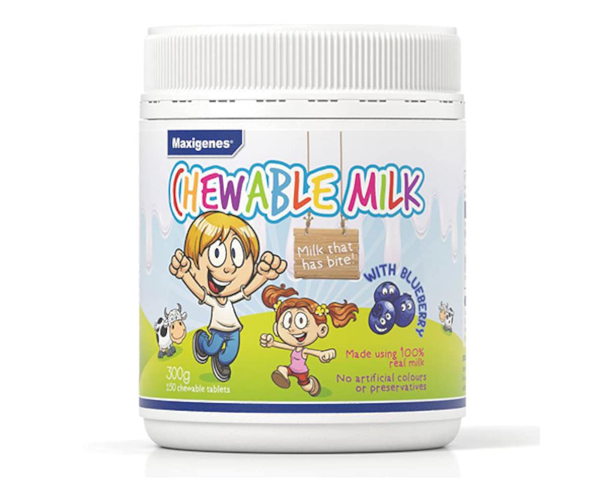 Maxigenes Chewable Milk with Blueberry 150 Tablets | Healthylife