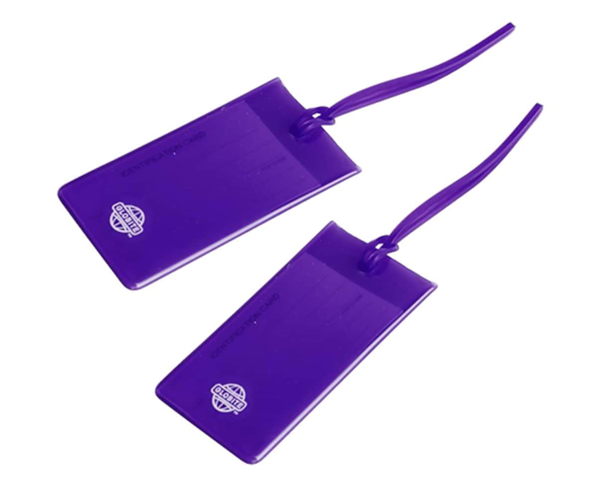 Globite Jelly Luggage Tags Purple 2 Pack | Healthylife