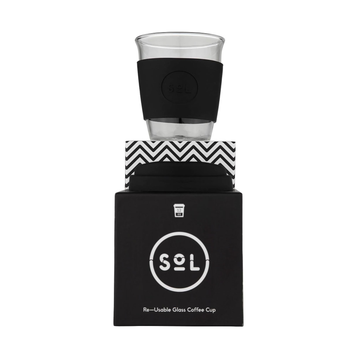 Sol Cups 12oz Basalt Black | Healthylife