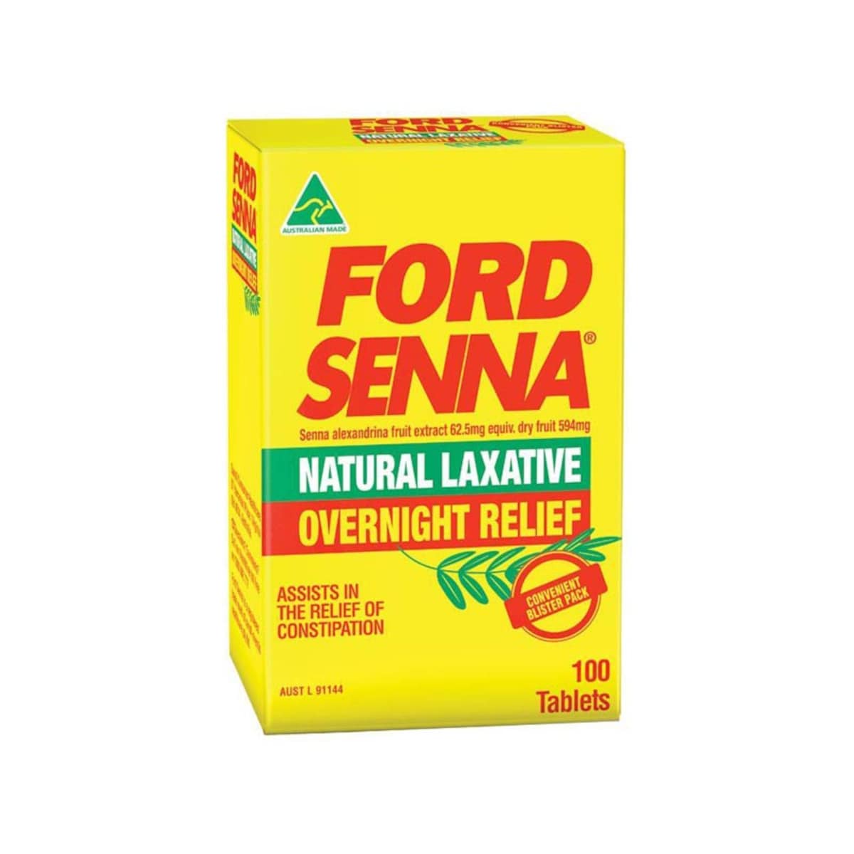 Ford Senna Natural Laxative Overnight Relief 100 Tablets | Healthylife