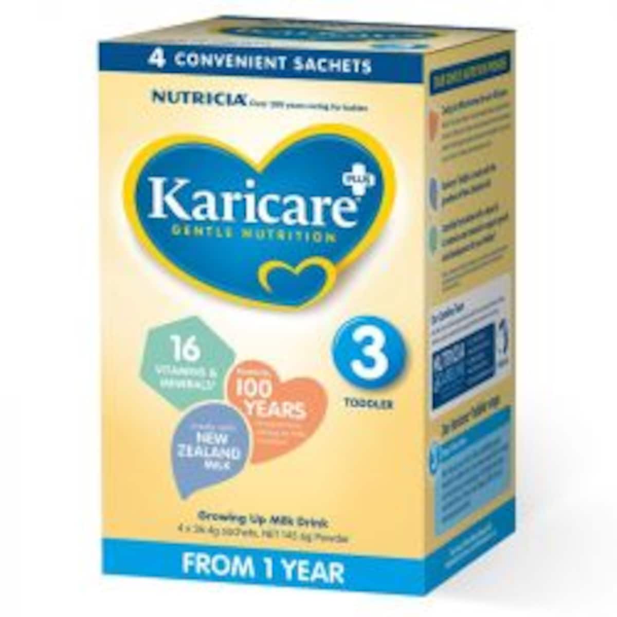 Karicare Plus 3 Toddler Growing up Milk 4 Sachets | Healthylife