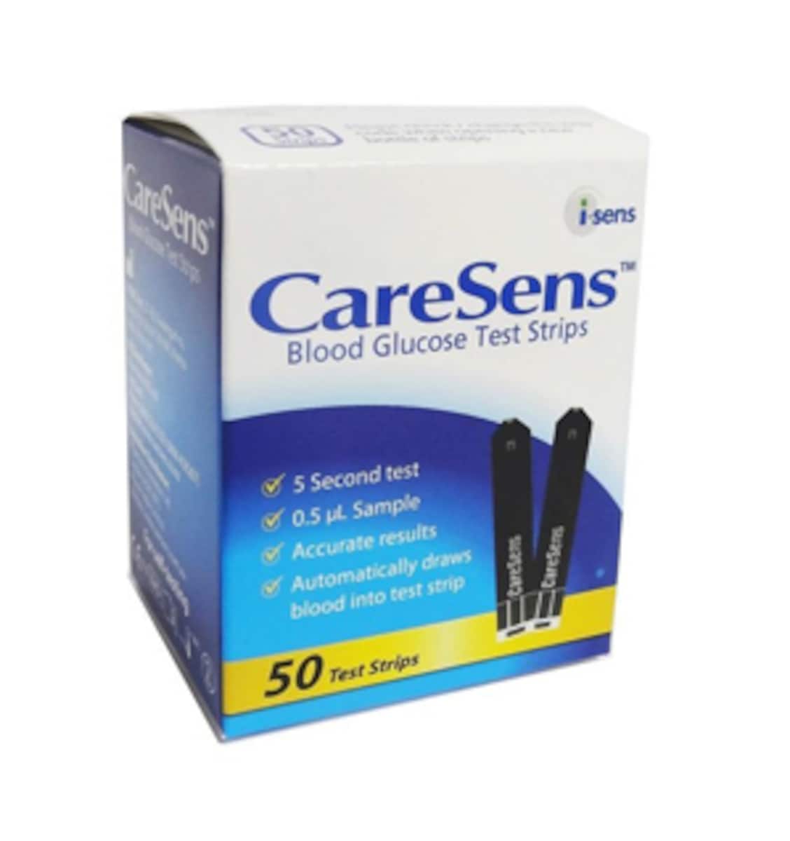 Caresens Blood Glucose Test Strips 50 Pack | Healthylife