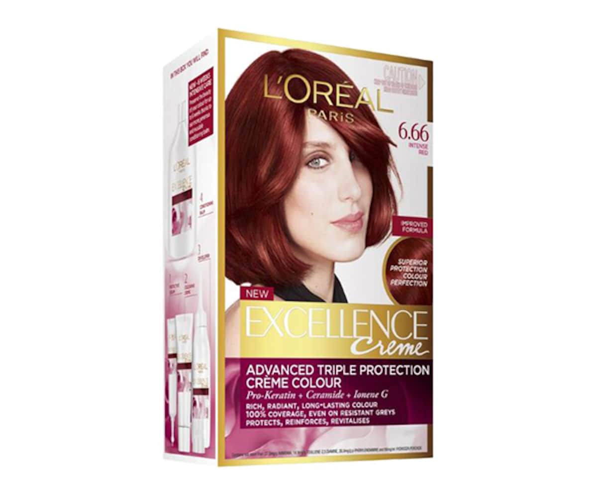 L'Oreal Excellence Creme 6.66 Intense Red Hair Colour (While Stock Last ...