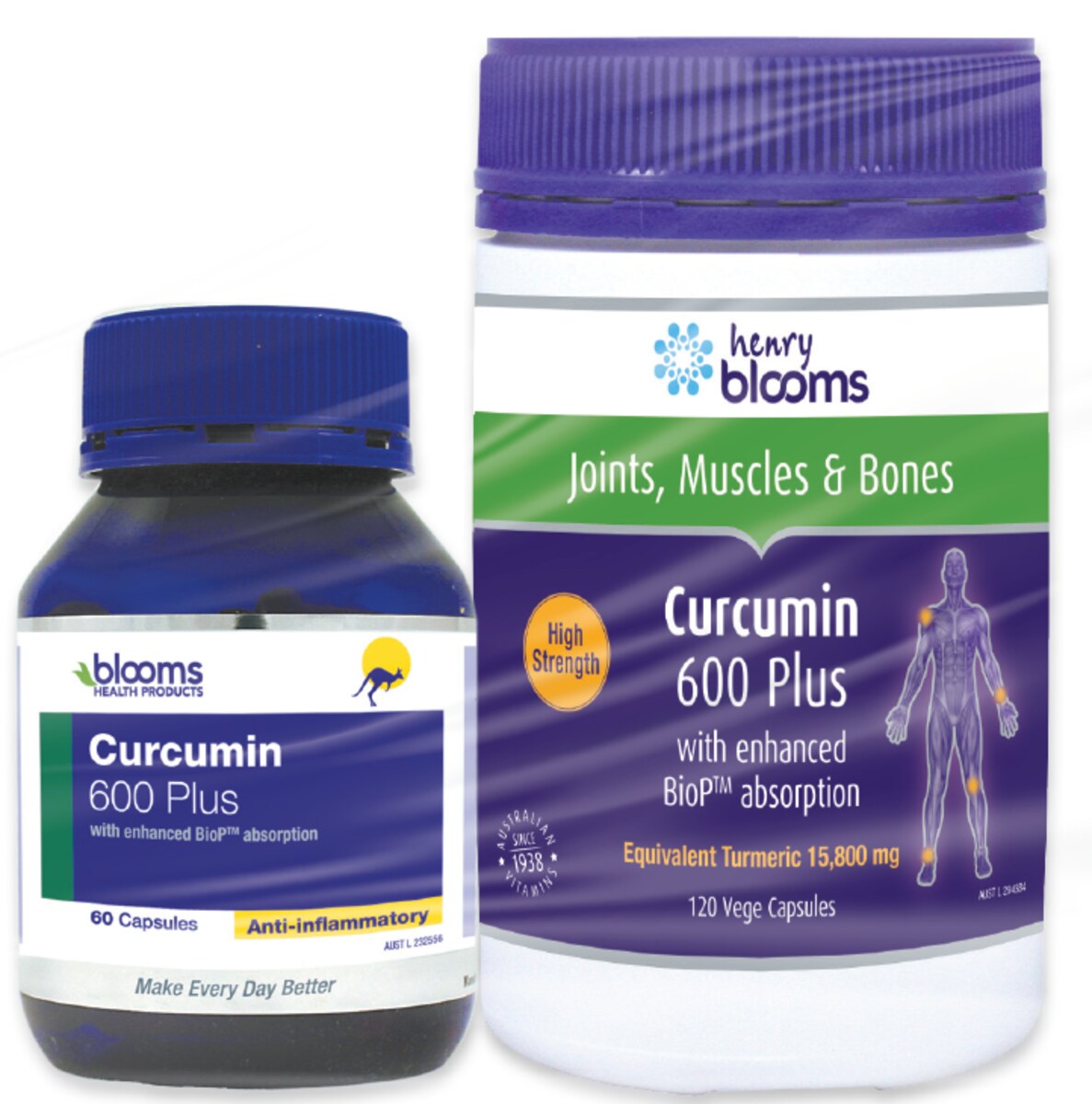 Blooms Curcumin 600 Plus Twin Pack 120+60 Capsules | Healthylife