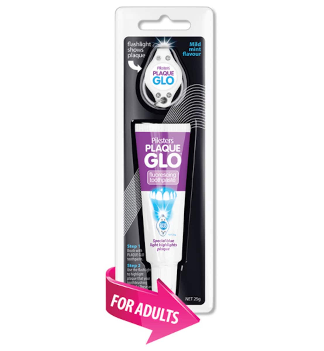 Piksters Adult Plaque Glo Fluorescing Mint Toothpaste | Healthylife