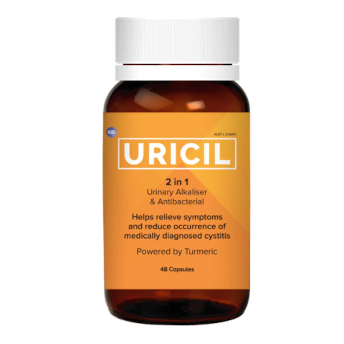 Uricil Urinary Alkaliser & Antibacterial 48 Capsules | Healthylife