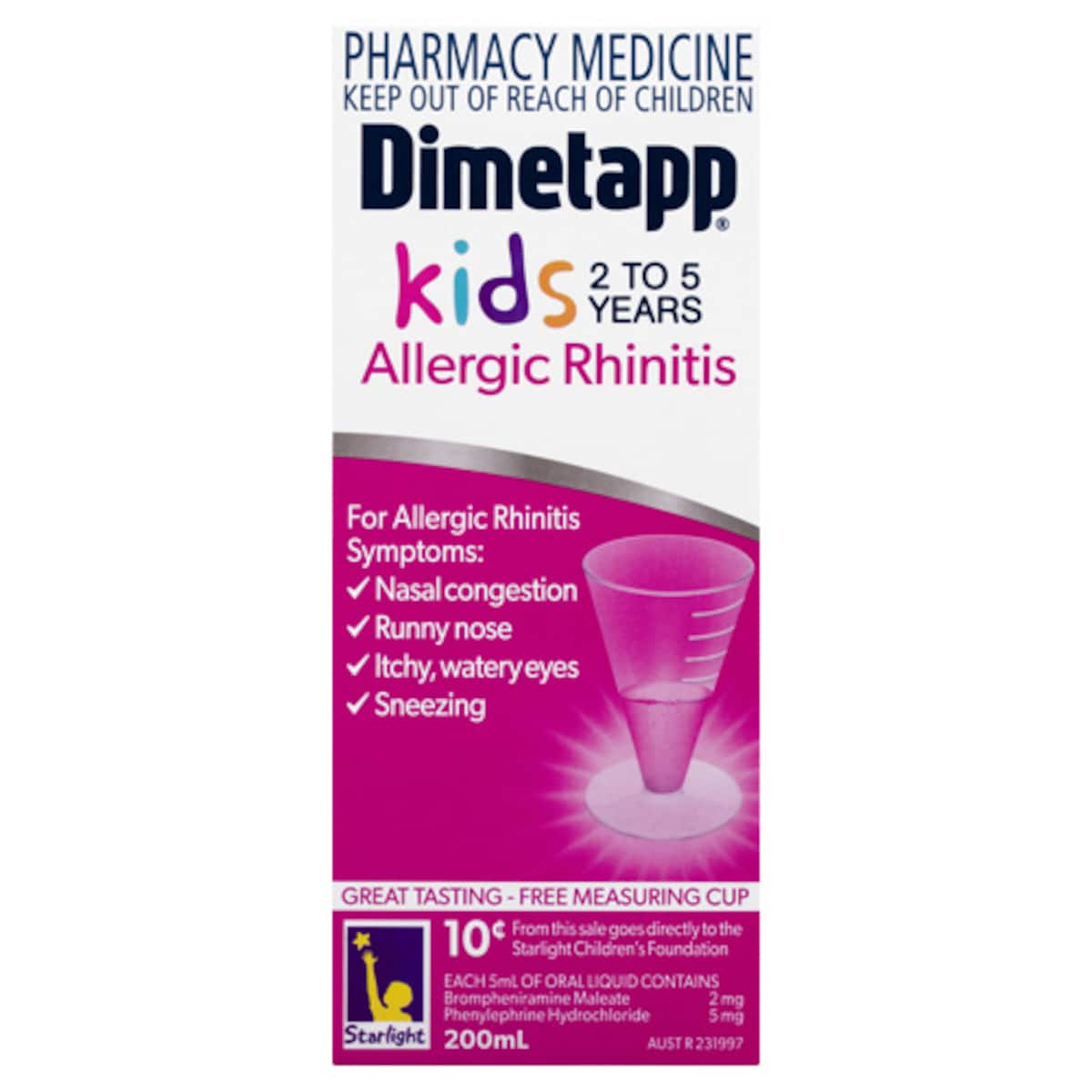 Dimetapp Allergic Rhinitis Kids 2-5 Years 200ml | Healthylife