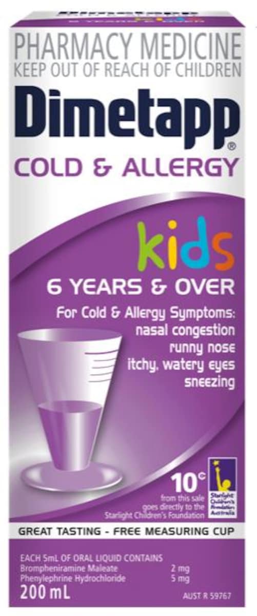 Dimetapp Kids 6+ Years Cold & Allergy 100ml | Healthylife