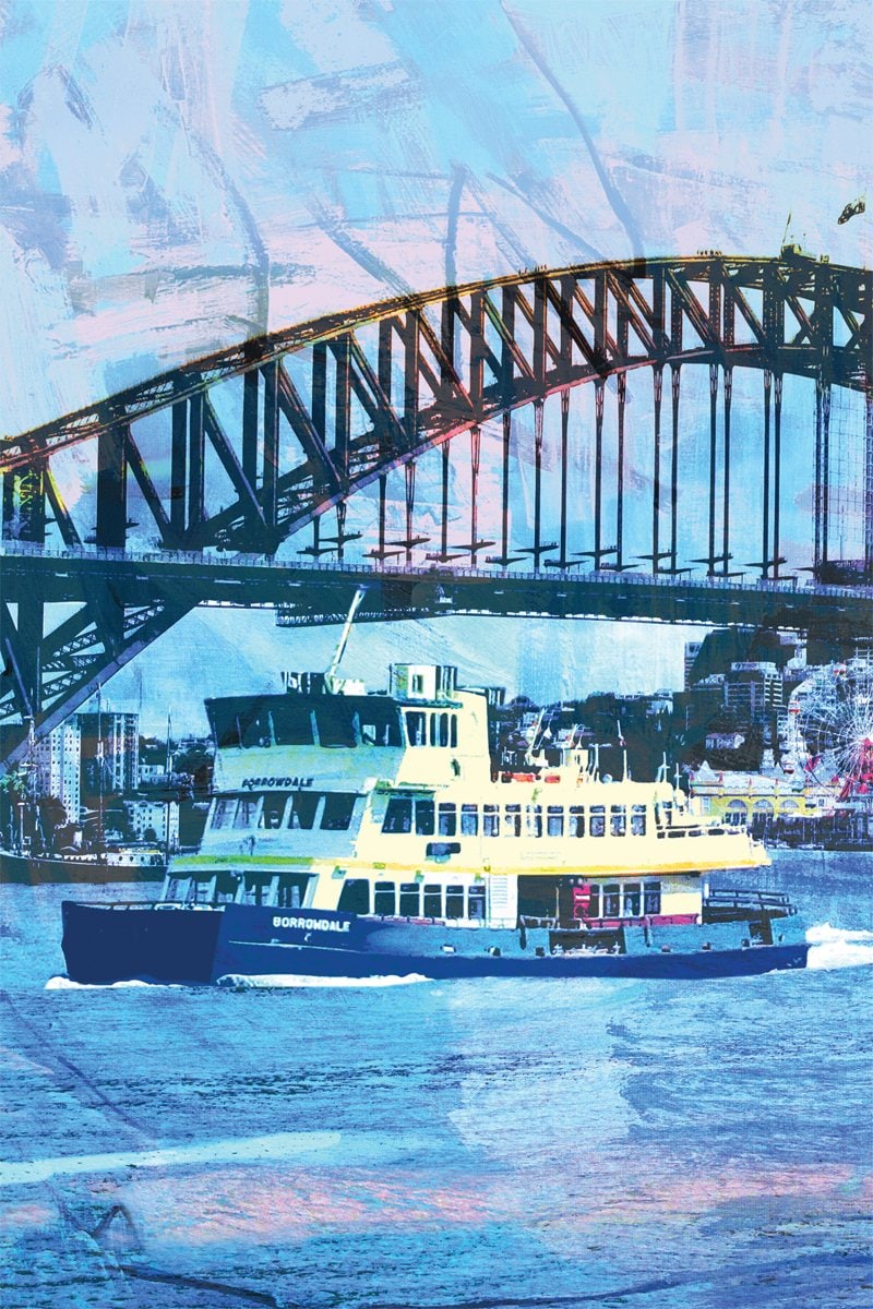 KE Design Tea Towel Sydney Ferry | Healthylife