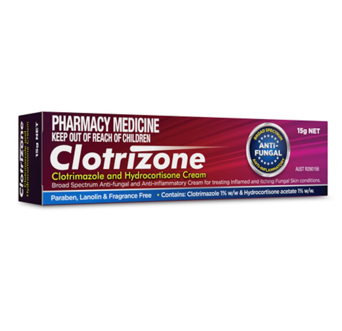Clotrizone 1% Clotrimazole&Hydrocortisone Anti Fungal Cream 15g ...