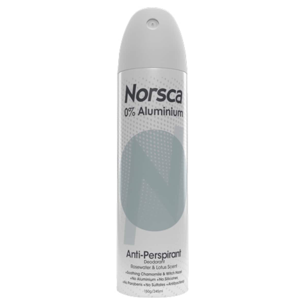 Norsca Aluminium Free Deodorant Spray Rosewater + Lotus 245ml | Healthylife
