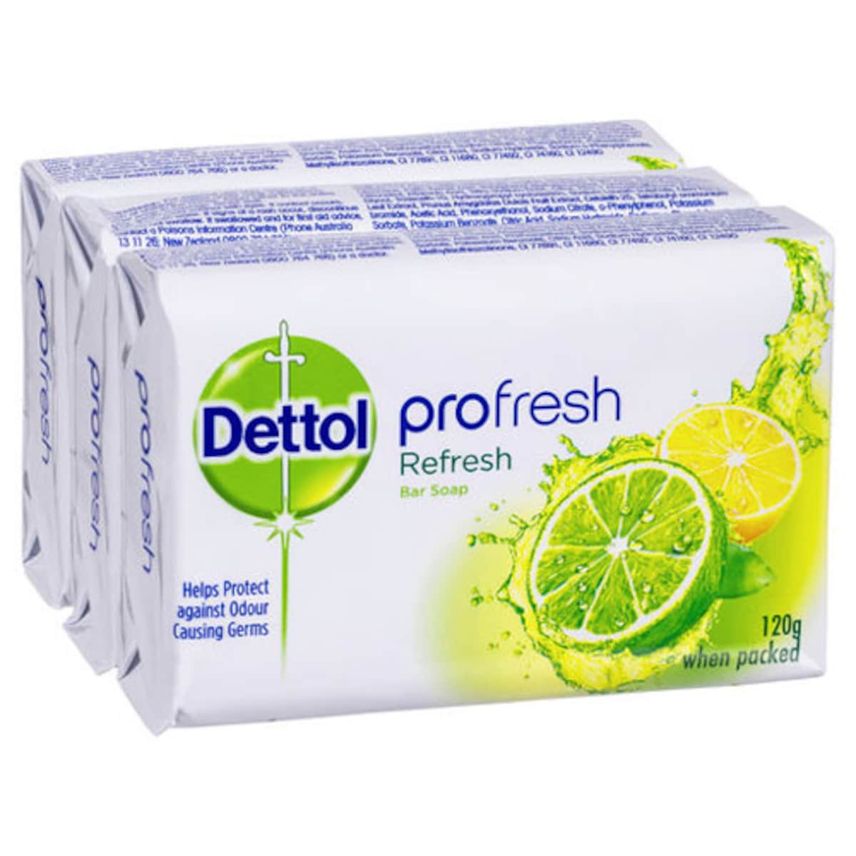 Dettol Profresh Refresh Bar Soap 120g x 3 Pack | Healthylife