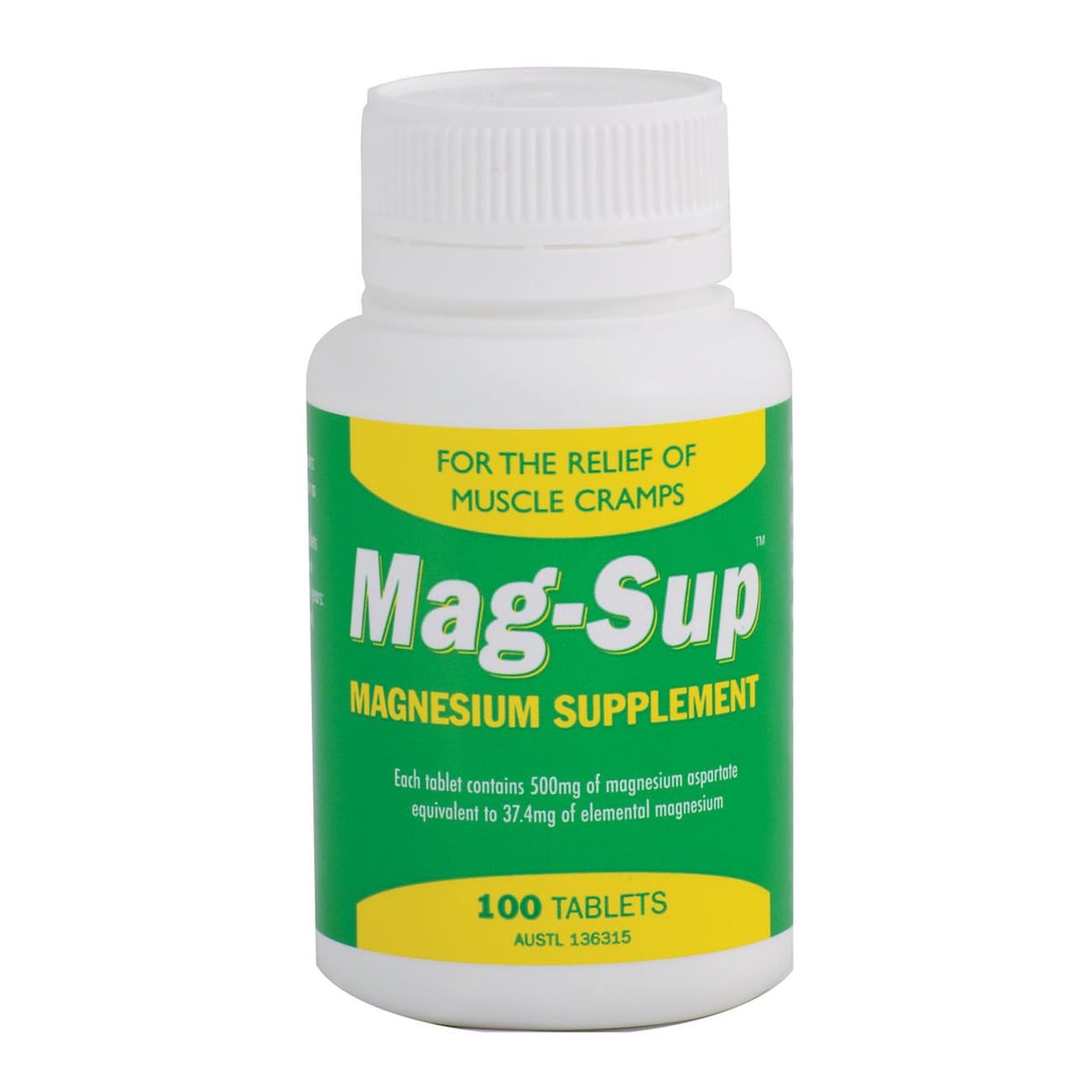 Mag-Sup Magnesium Supplement 500mg 100 Tablets | Healthylife