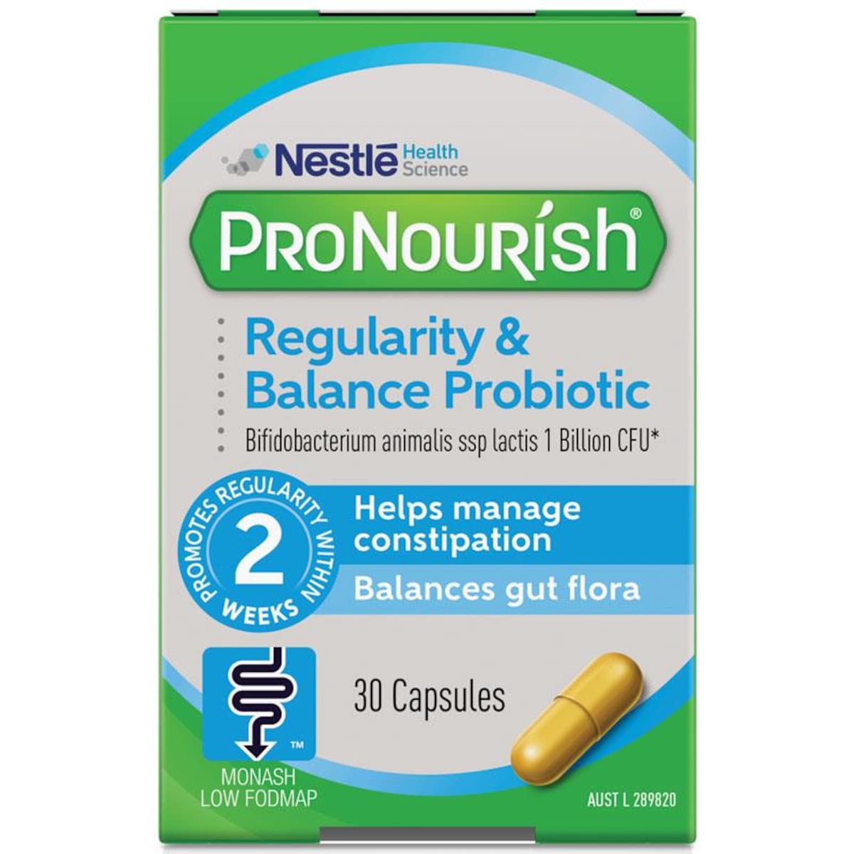ProNourish Regularity & Balance Probiotic 30 Capsules | Healthylife
