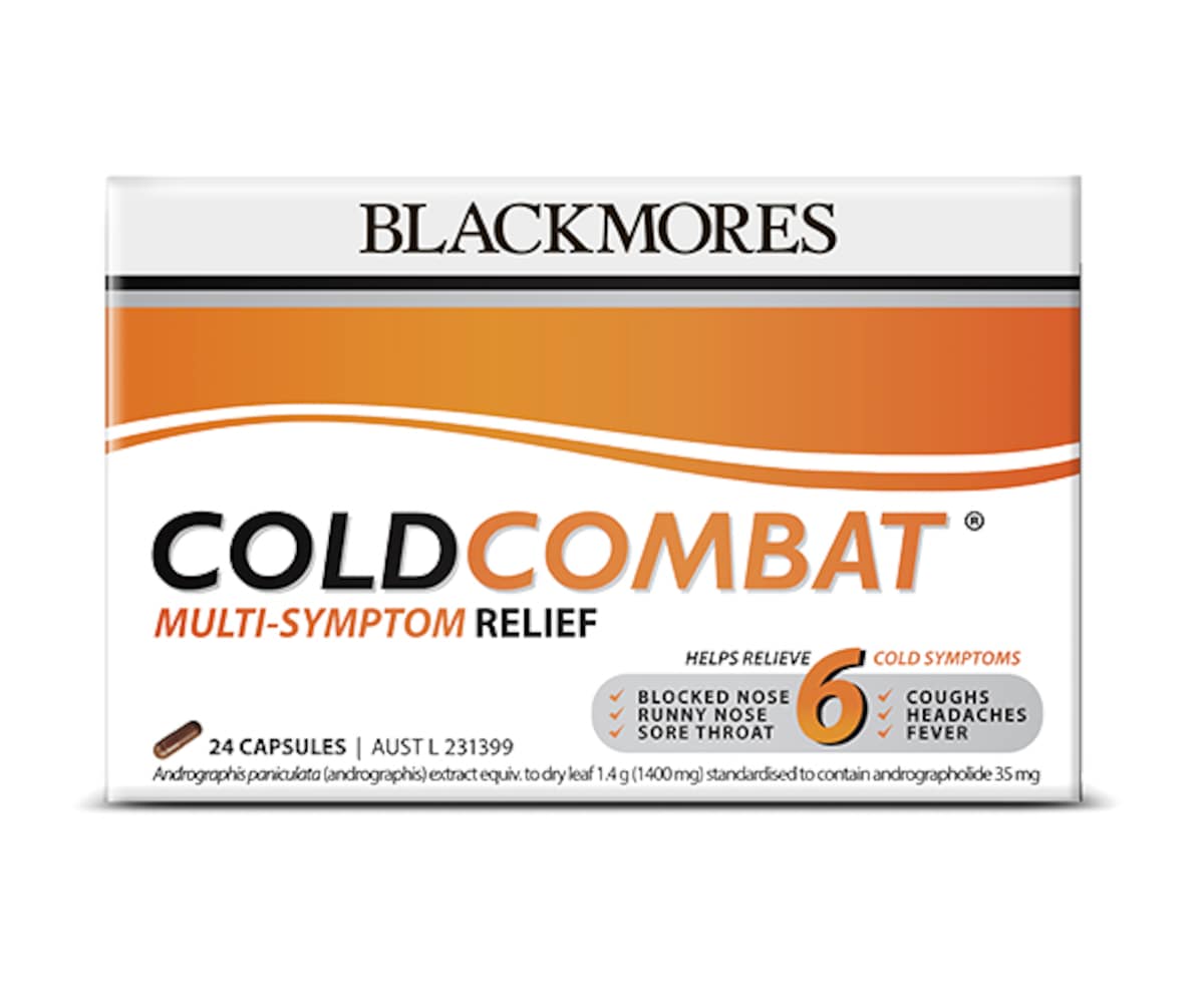 Blackmores Cold Combat Multi-Symptom Relief 24 Capsules | Healthylife