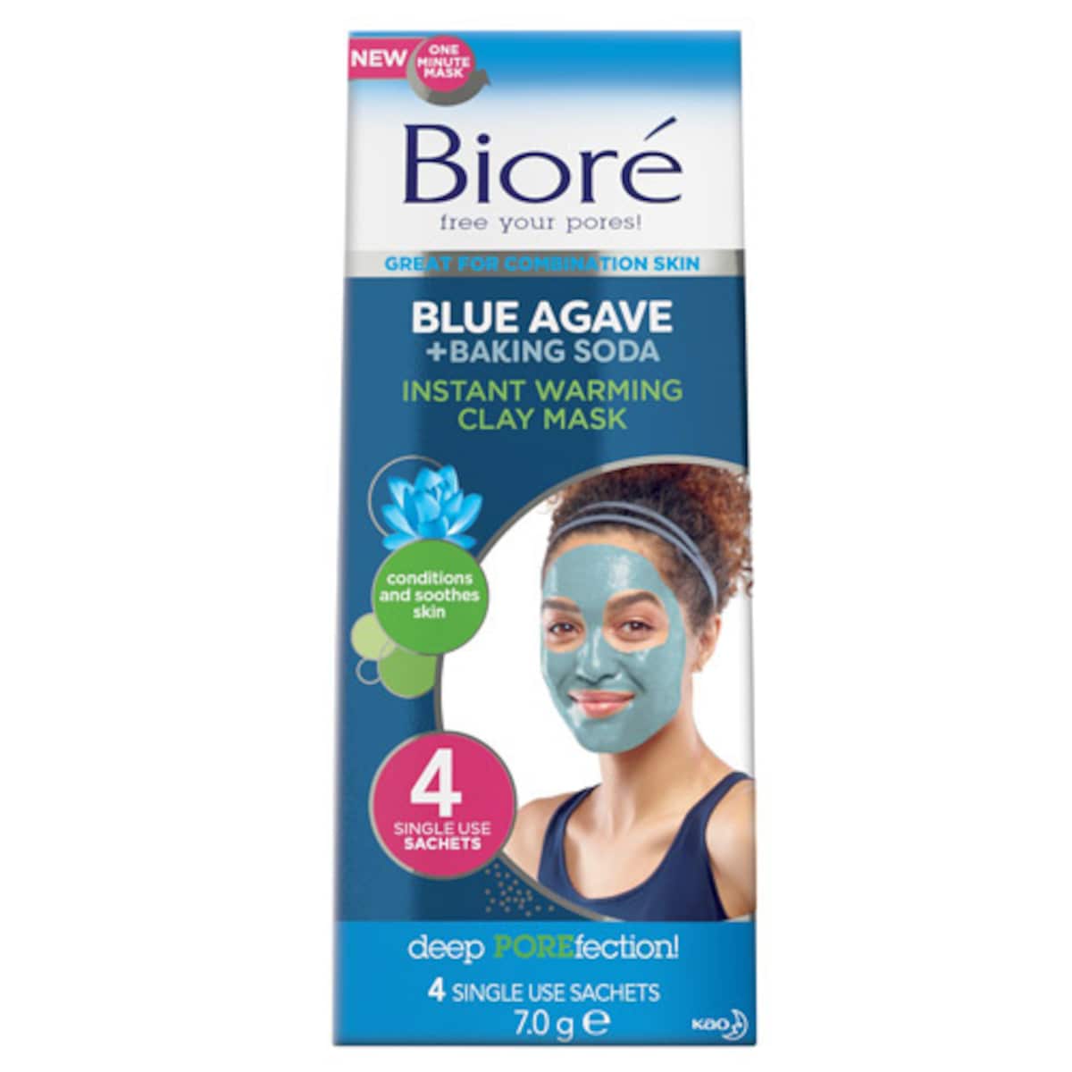 Biore Blue Agave Clay Mask 4 Pack | Healthylife