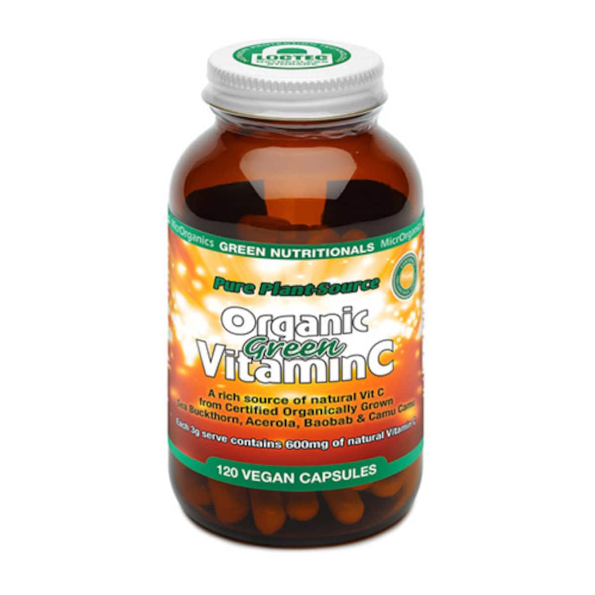 Green Nutritionals Pure Plant Source Organic Green Vitamin C 120 ...