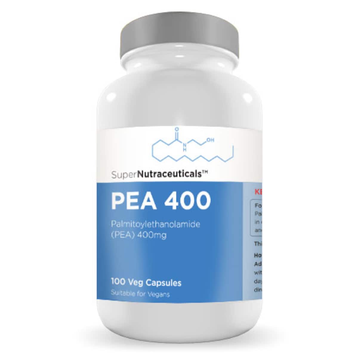 Supernutraceuticals PEA 400mg Capsules 100 (Palmitoylethanolamide ...