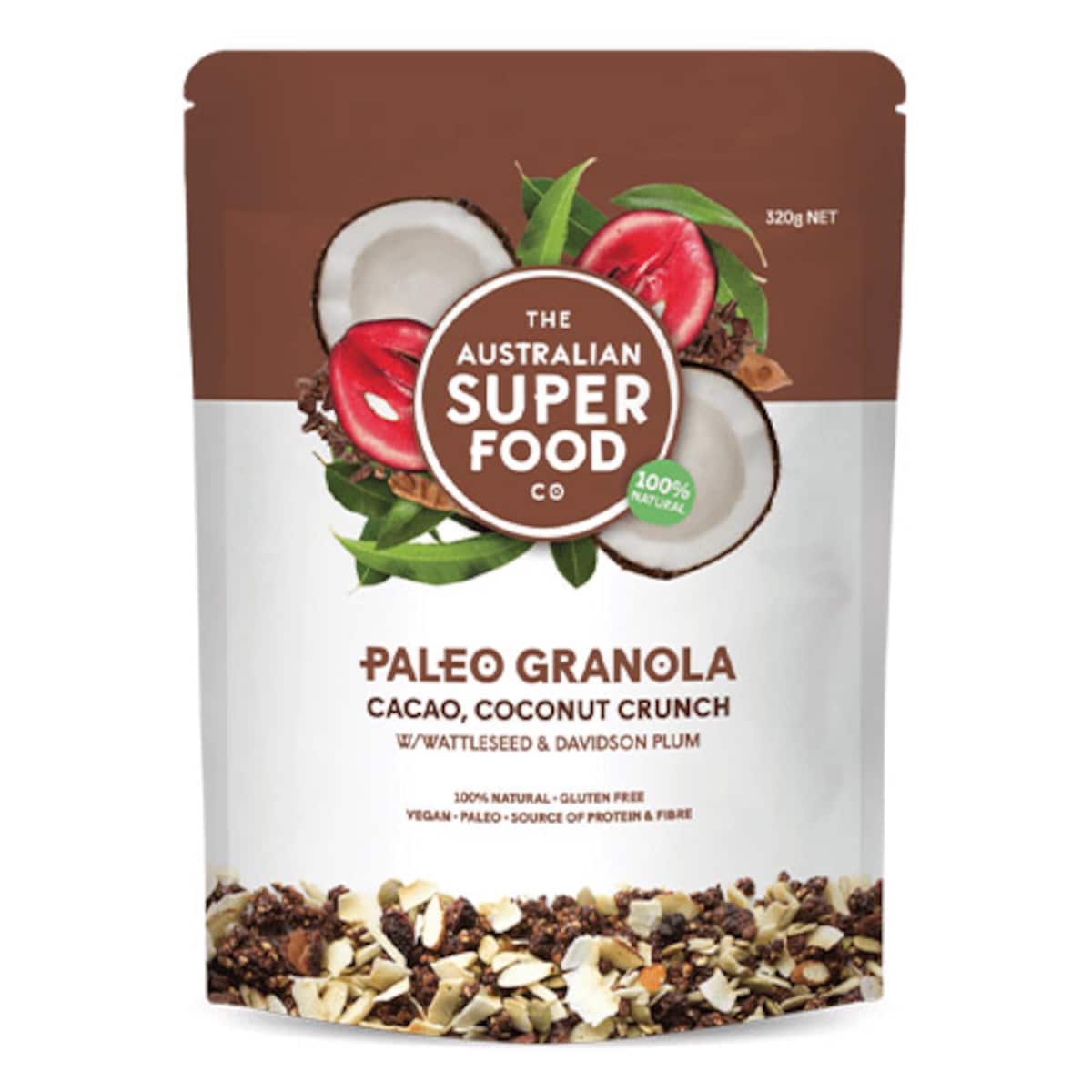 The Australian Superfood Co Paleo Granola Cacao, Coconut Crunch 320g ...
