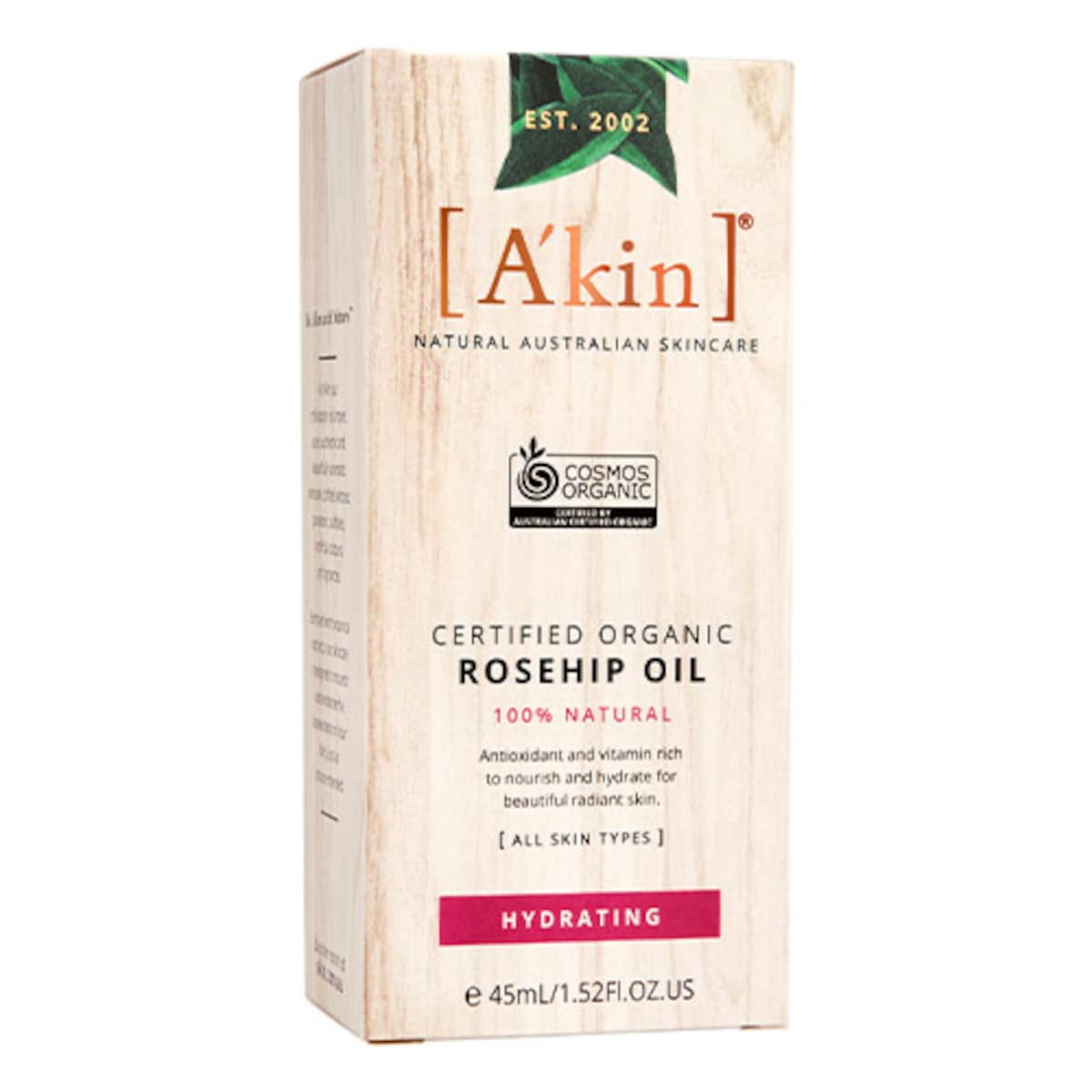 Akin Certified Organic Rosehip Oil 45ml | Healthylife