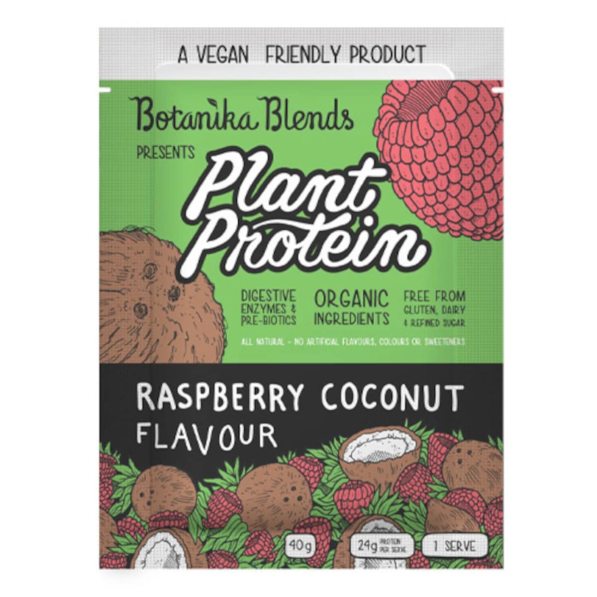 Botanika Blends Plant Protein Raspberry Coconut Sachet 40g | Healthylife