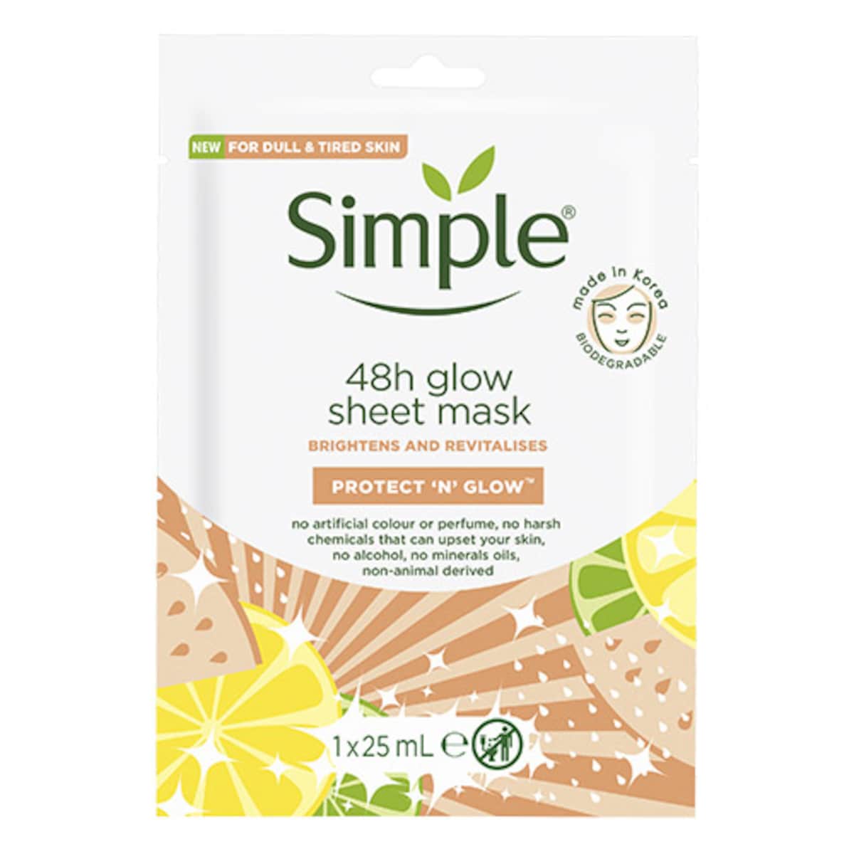 Simple 48h Glow Sheet Mask 25ml | Healthylife
